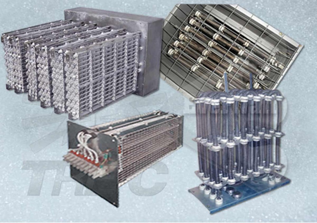 Electric bare-wire batteries for air heating - Electrical Heaters